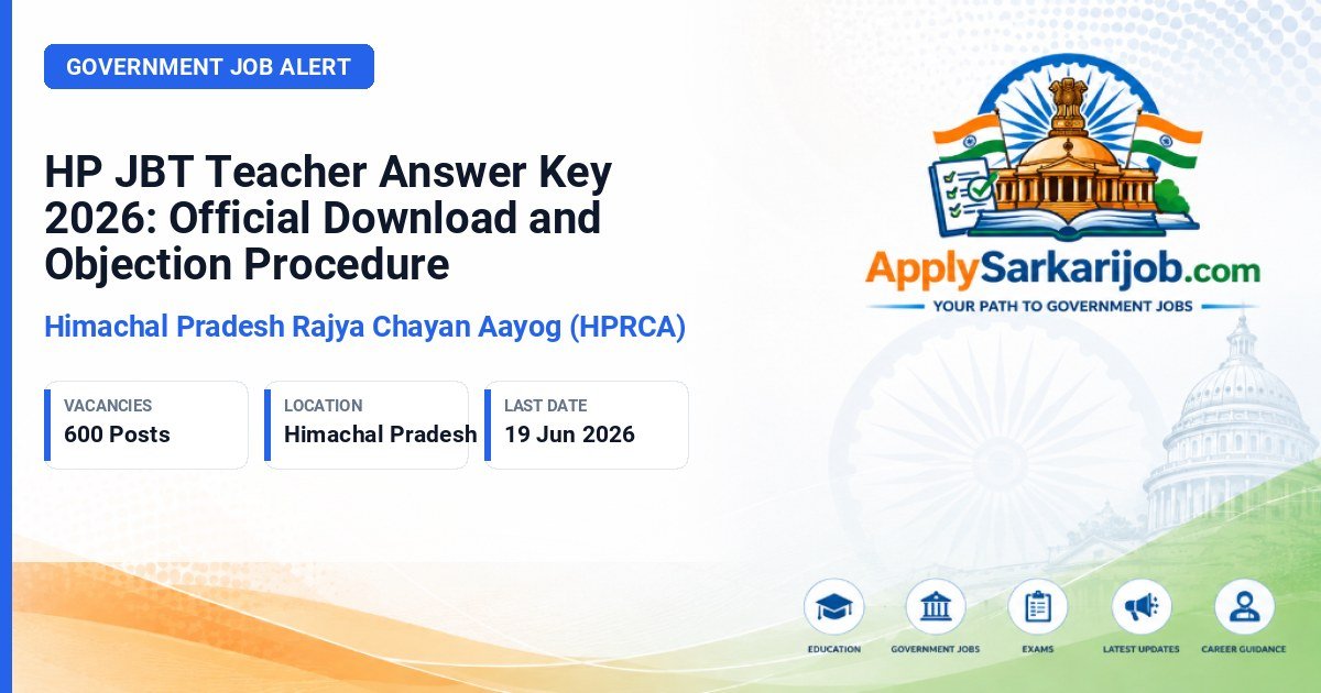 HP JBT Teacher Answer Key 2026: Download PDF & Raise Objections