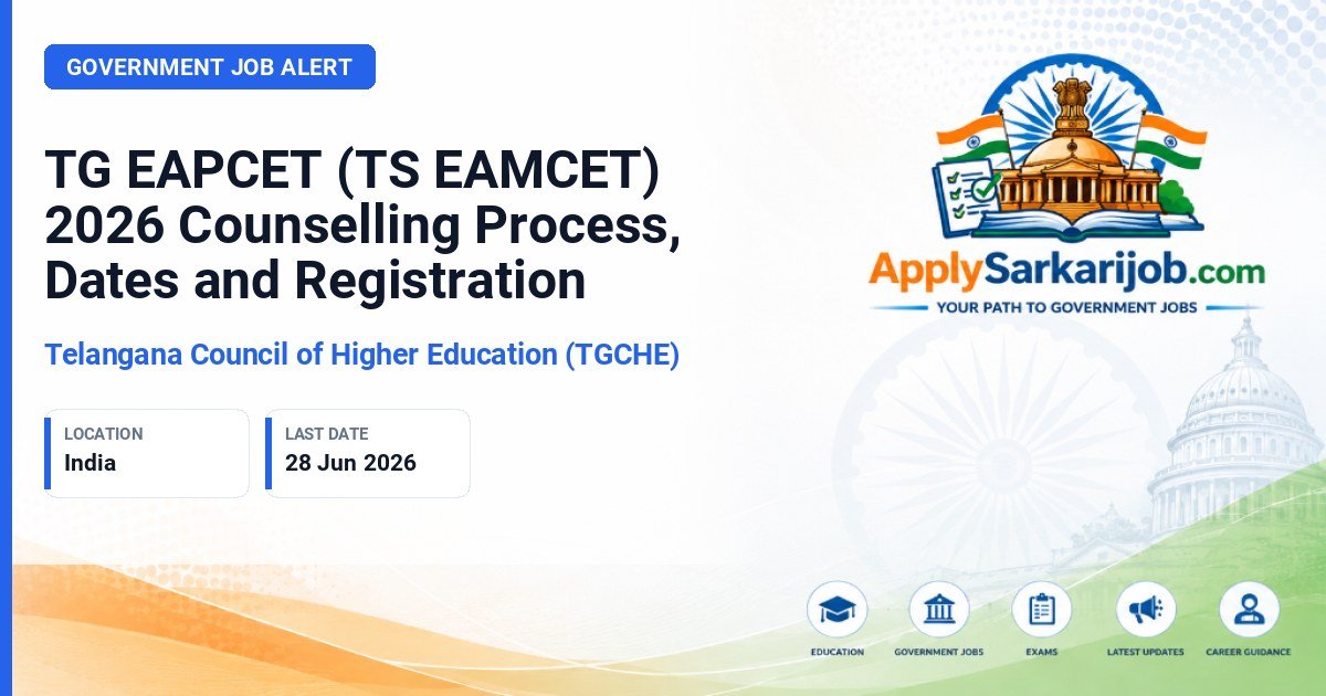 TG EAPCET 2026 Counselling: Registration, Dates & Process