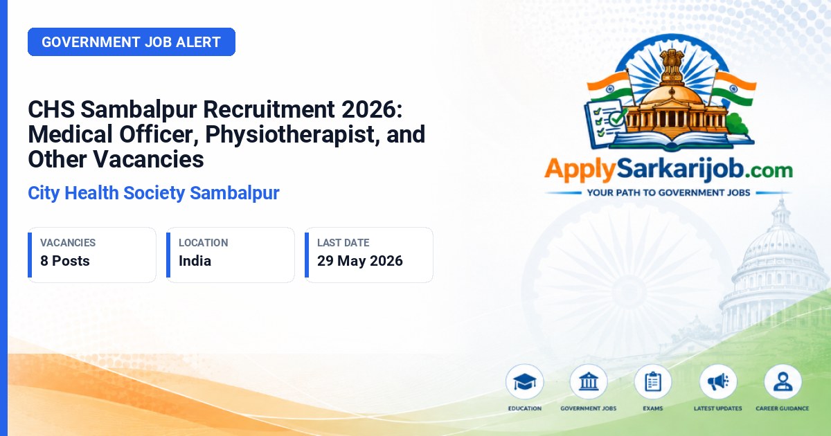 CHS Sambalpur Recruitment 2026: Apply for Medical Officer, Yoga ...