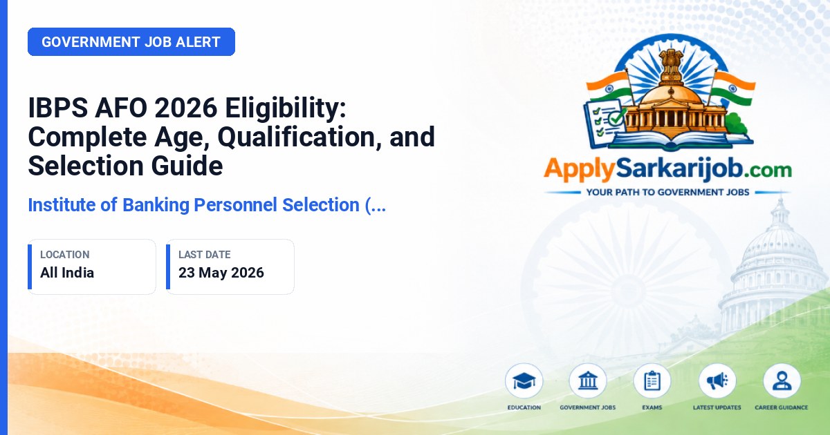 IBPS AFO Eligibility Criteria 2026: Age, Qualification & Updates
